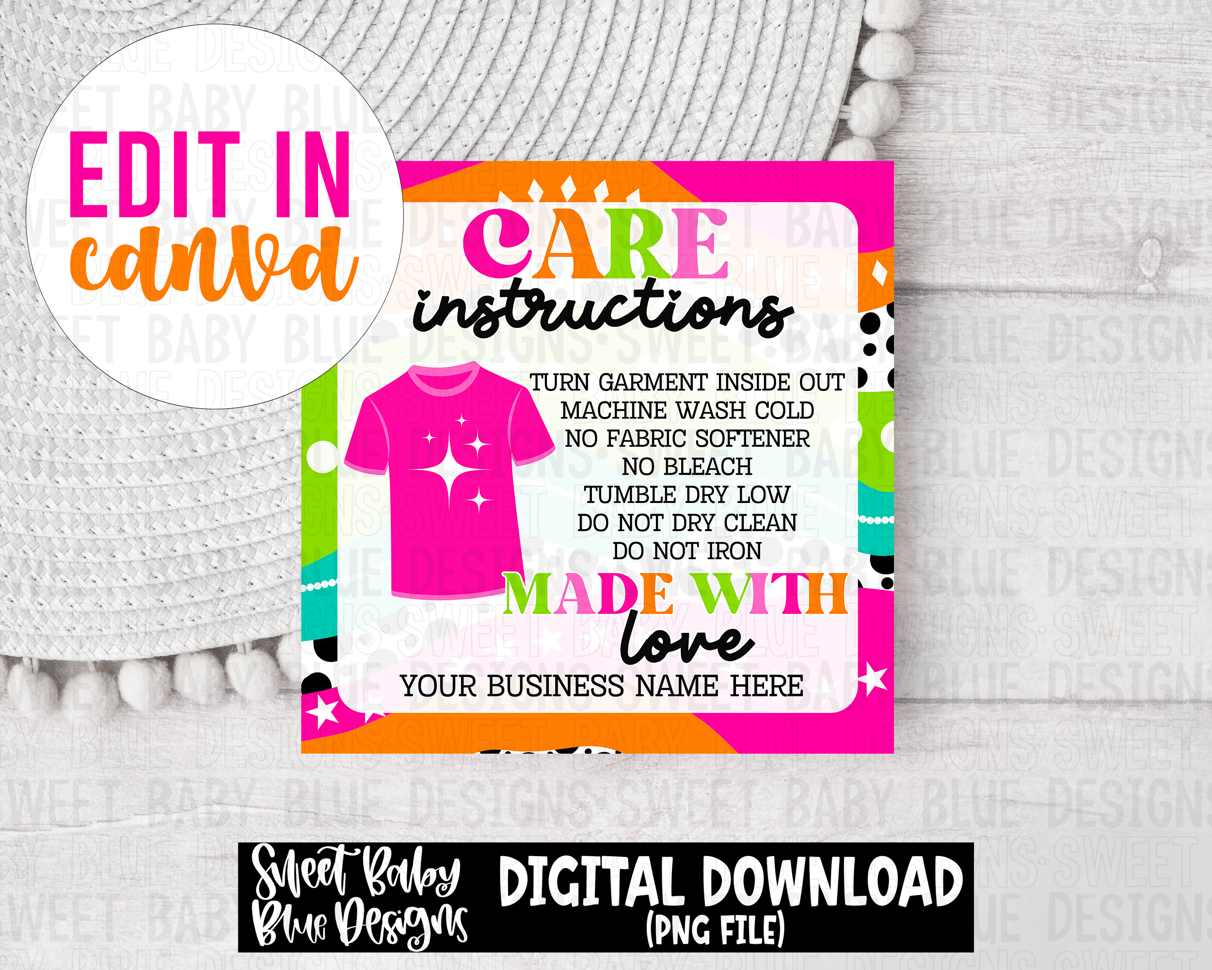 Bright shirt care instruction - 2024- PNG file- Digital Download ...