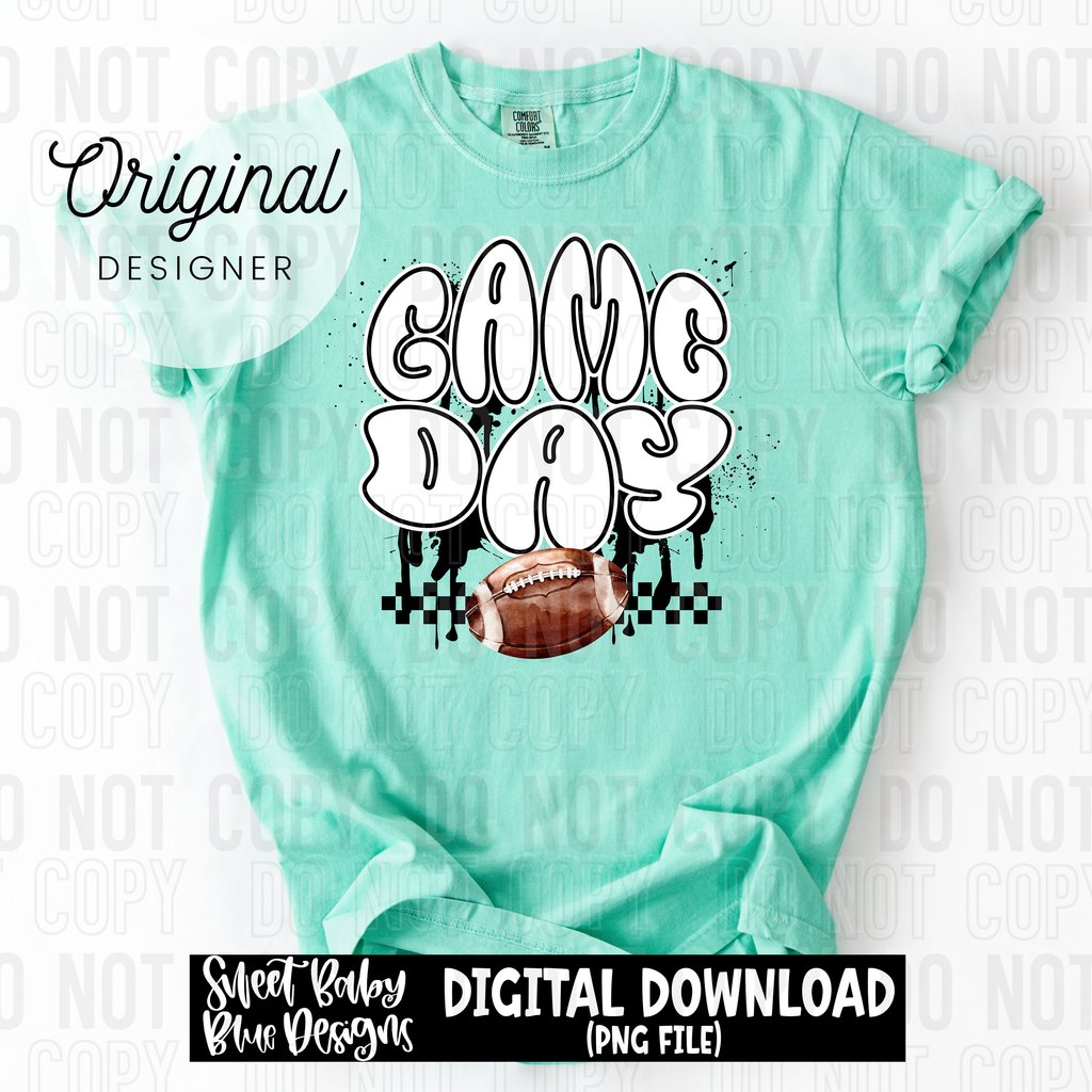 Game day football splatter - 2025 - PNG file- Digital Download – Sweet ...