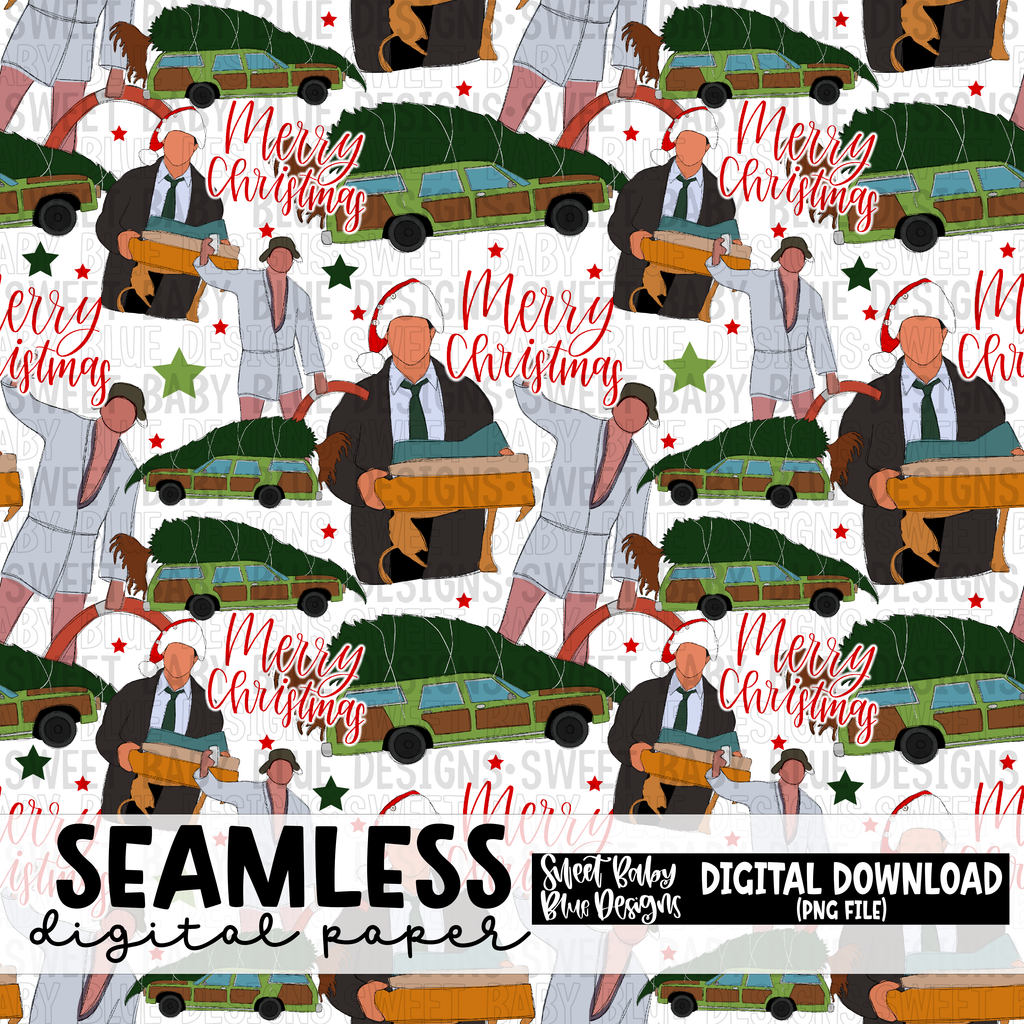 Merry Christmas- Vacation- Seamless - Digital paper- 2023 - PNG file ...