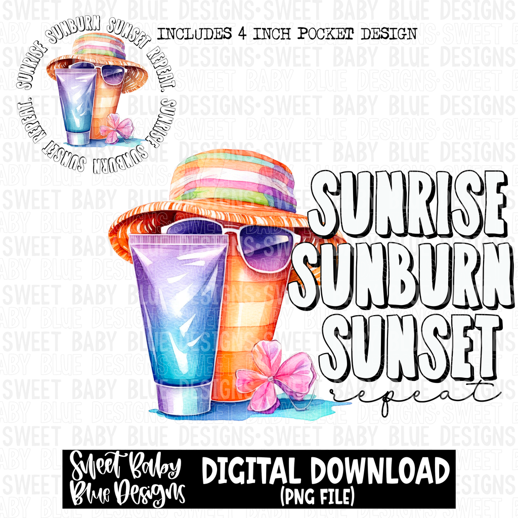 Sunrise Sunburn- Summer - 2023- PNG file- Digital Download – Sweet Baby ...