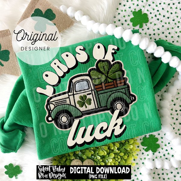 Loads Of Luck - St. Patrick's Day- Faux Yarn - 2026 - PNG file- Digita ...