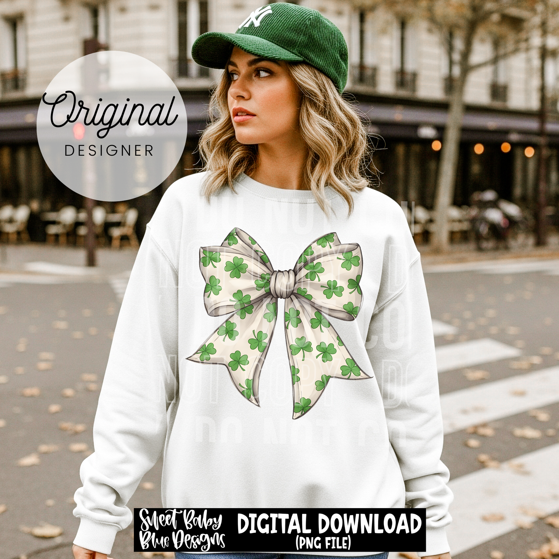 St. Patrick's Day Clover Bow - 2026 - PNG file- Digital Download ...