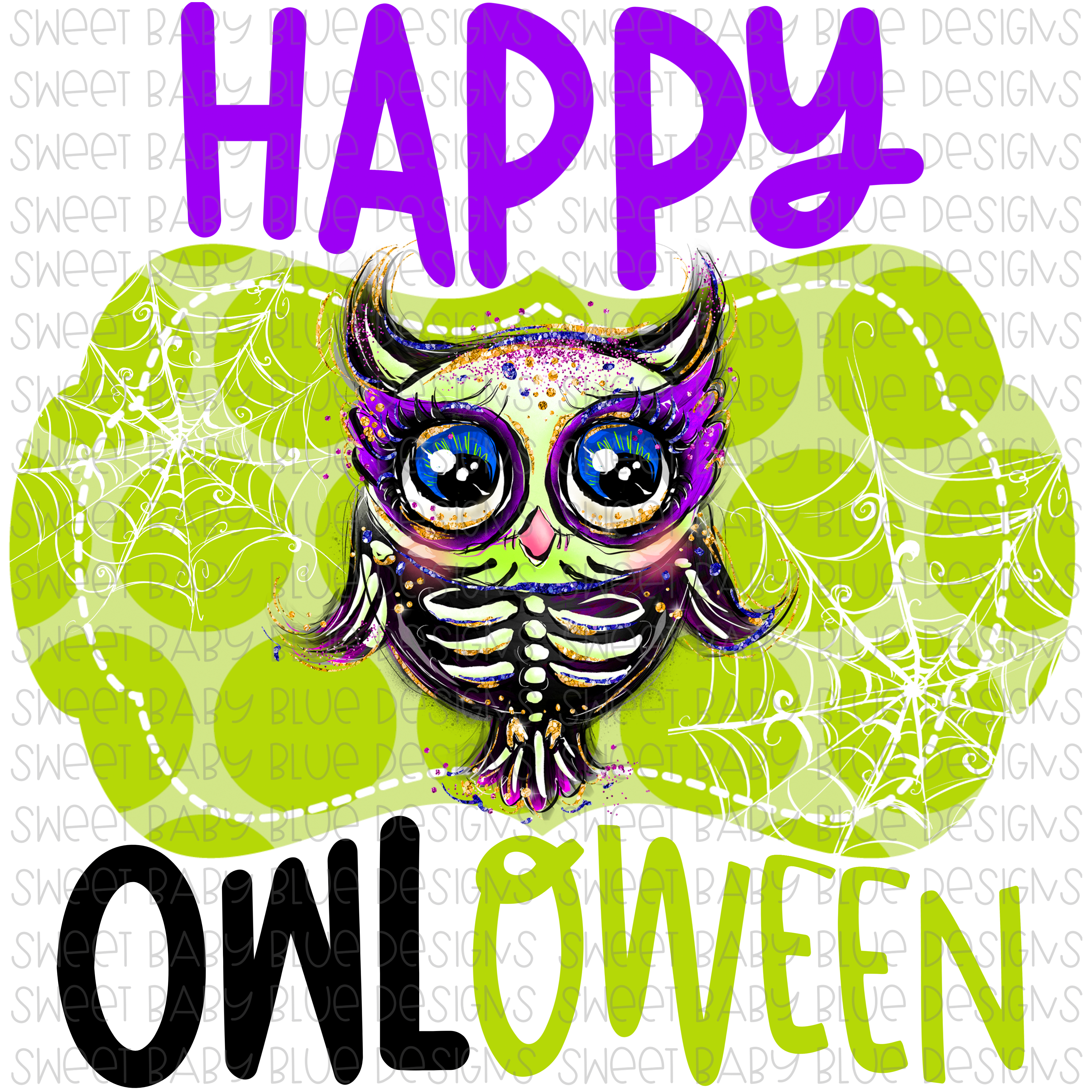 Happy Owloween- Halloween- PNG file- Digital Download – Sweet Baby Blue ...