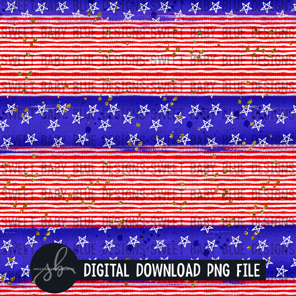 Stars and stripes- Summer- 4th of July- Digital paper - 2022 -PNG file ...